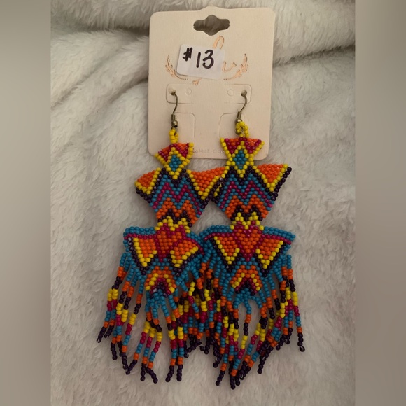 Jewelry | Aztec Seed Bead Earrings | Poshmark
